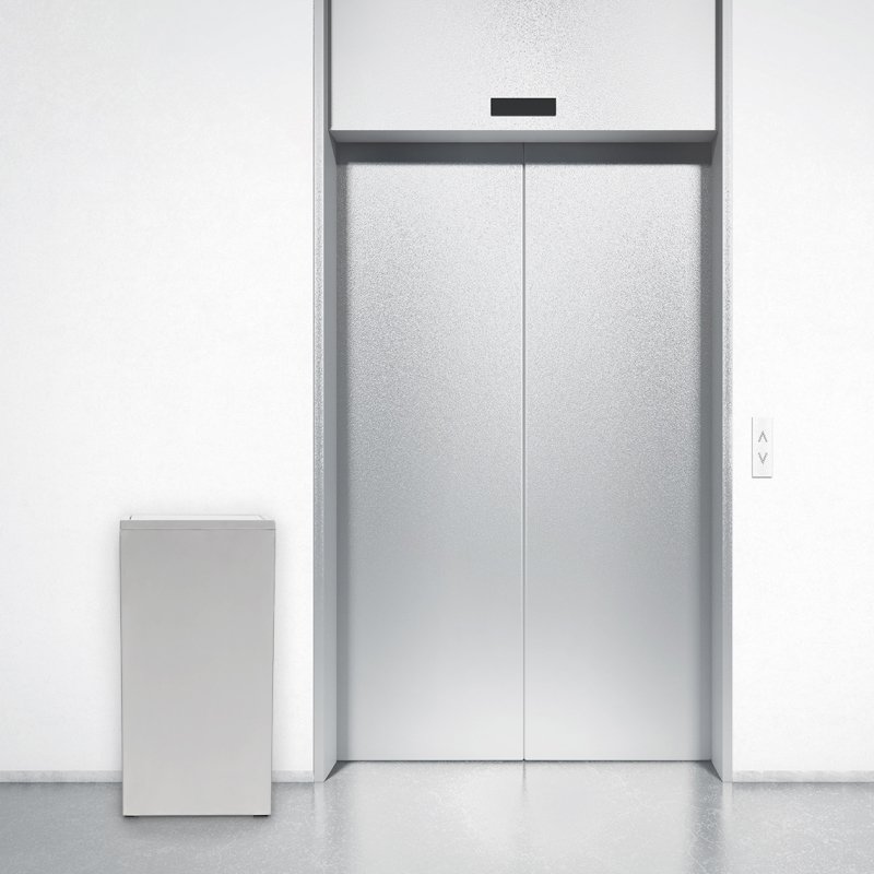 Stainless Steel Rectangle Swing Top 40 Litre Rubbish Bin