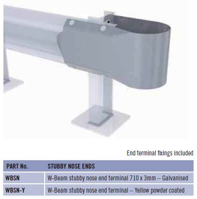 W-Beam ends and connectors to suit W-Beam Guard Fence